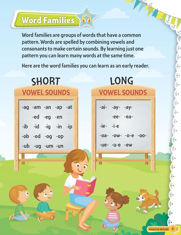 Phonics Reader - 3 (Word Families Short and Long Vowel Sounds) Age 6 ...