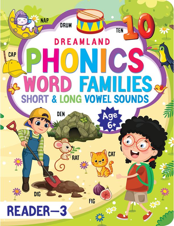 Phonics Reader - 3 (Word Families Short and Long Vowel Sounds) Age 6 ...