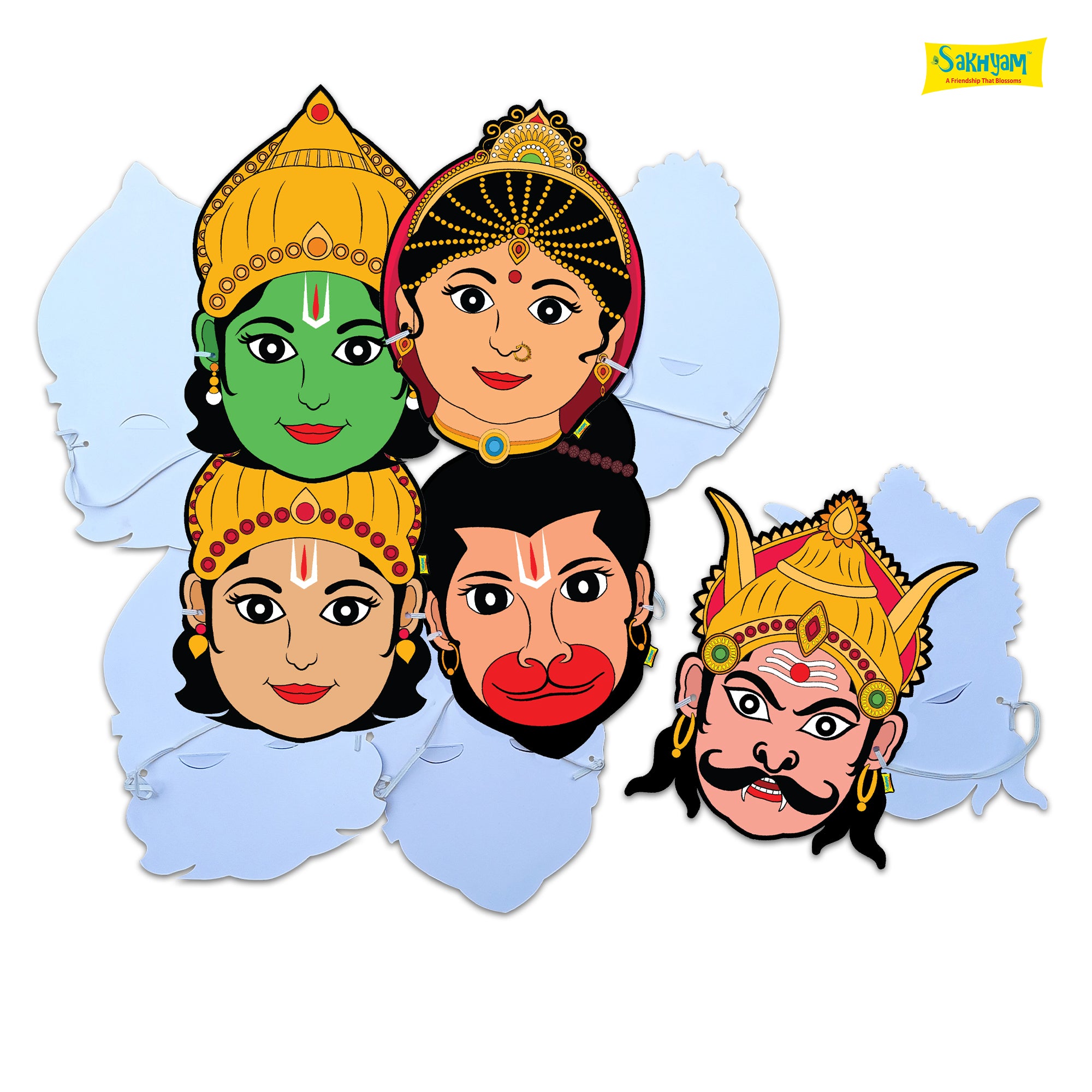 Sakhyam Character Face Masks, Shri Ram Lila Set – Cretto