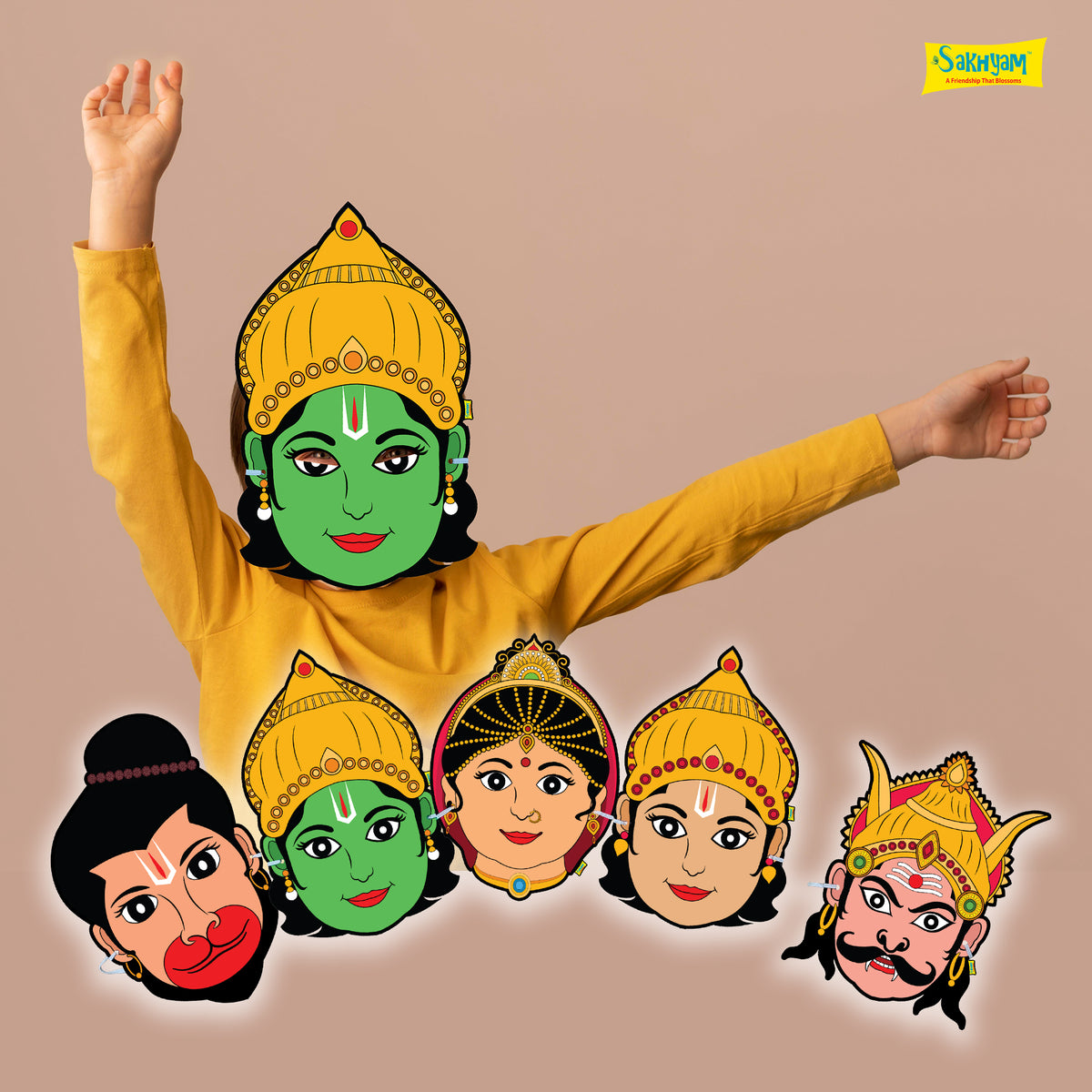 Sakhyam Character Face Masks, Shri Ram Lila Set – Cretto