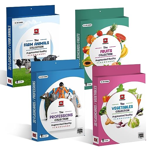 HoloKitab Combo Gift Pack Augmented Reality 3D - Farm Animals | Fruits ...