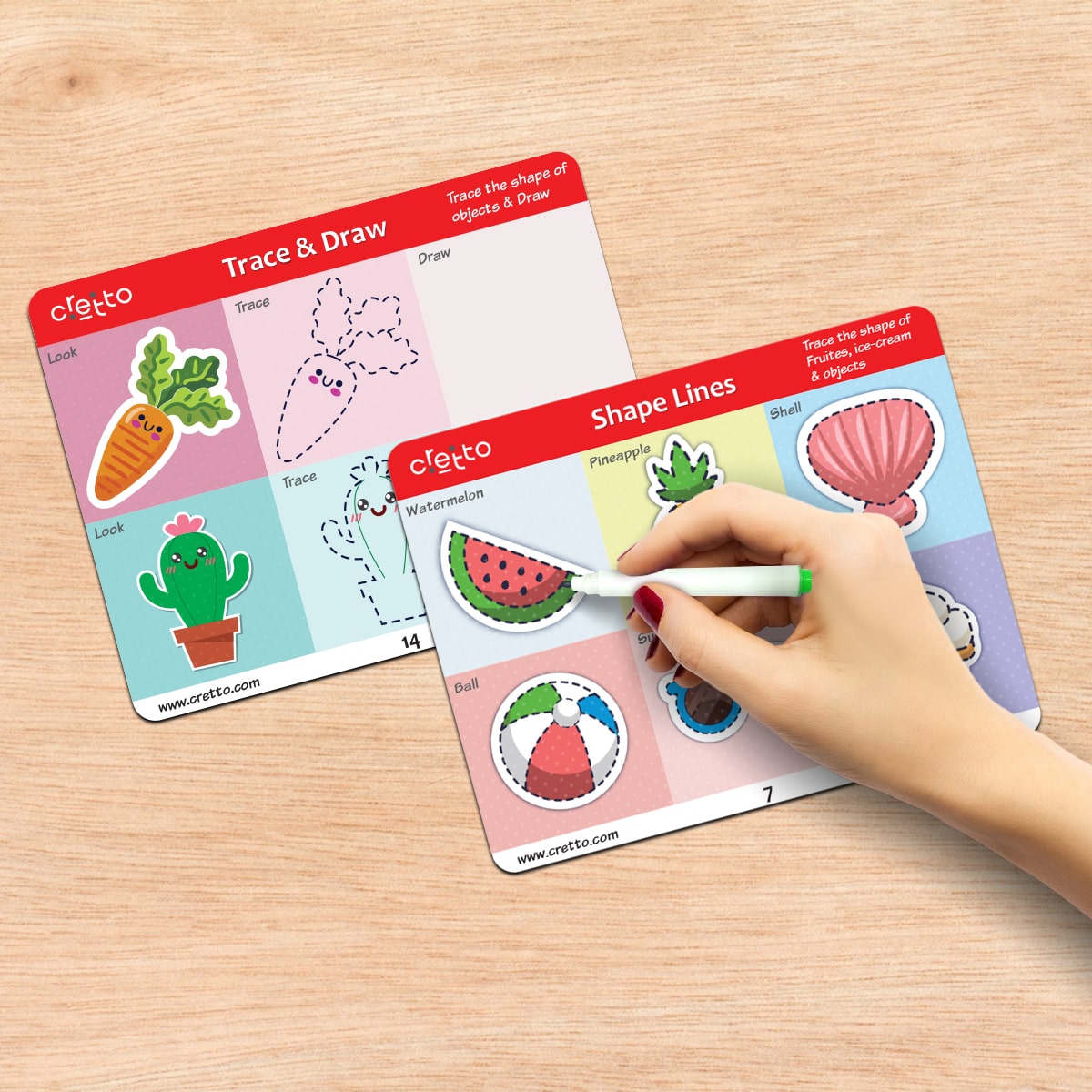 Pre-Writing Activity Sheets & Creative Stamp Art Combo – Cretto