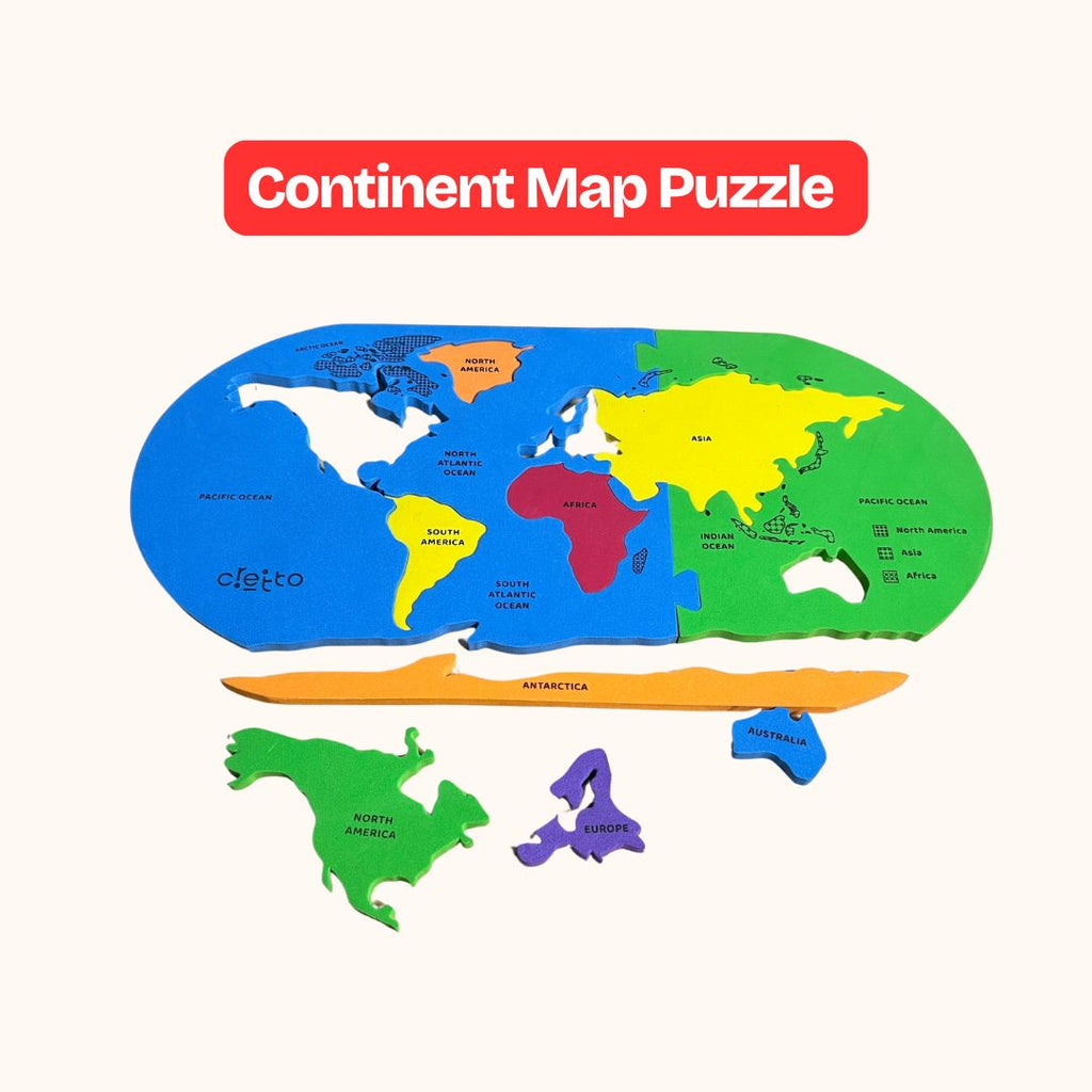 India, Asia & Continent Map Puzzle Combo – Cretto