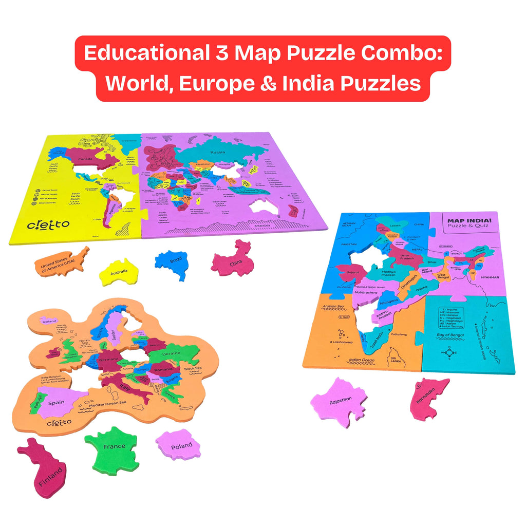 Educational Map Puzzles for Kids – Cretto