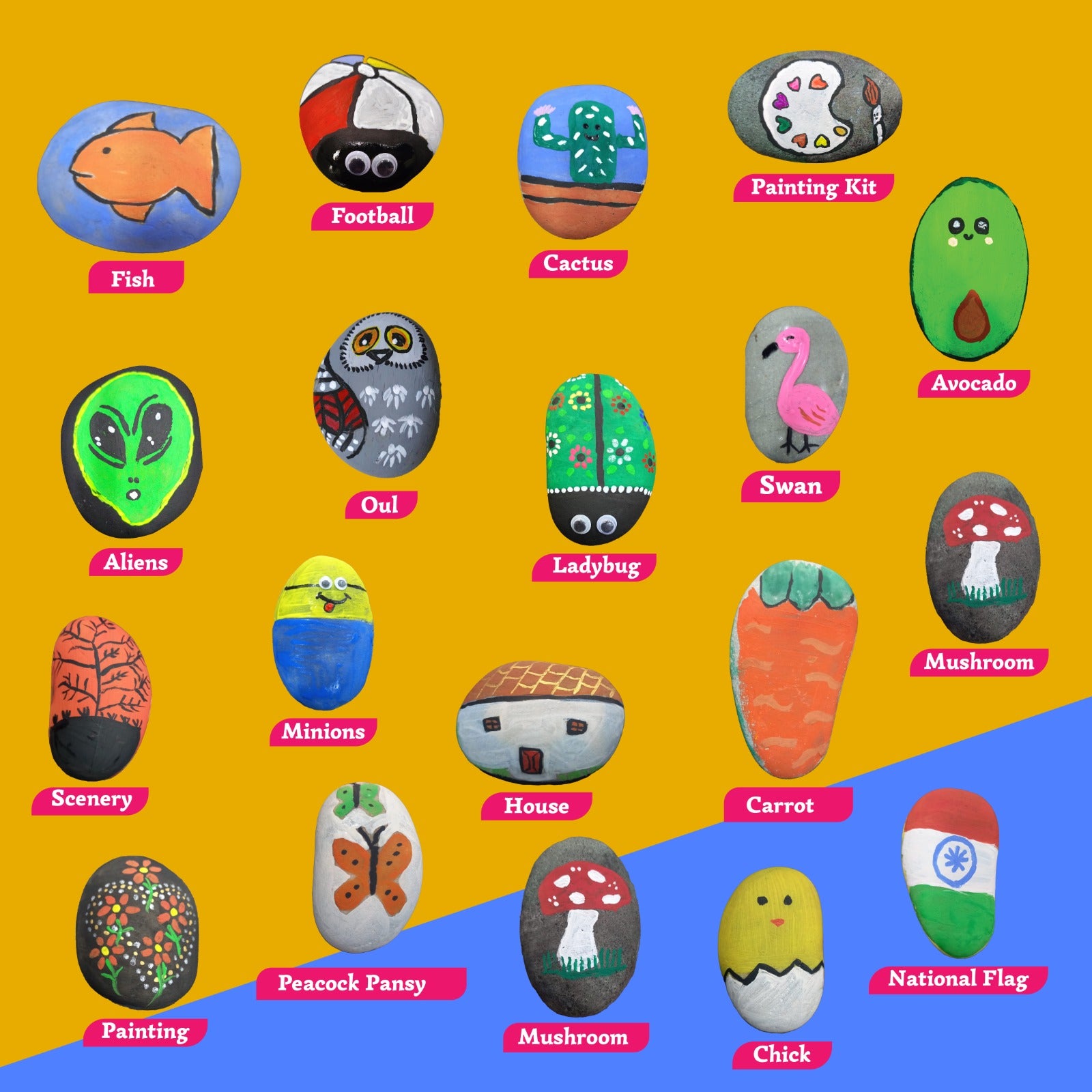 Pebble Painting Kit (GET 2 PUZZLES FREE WITH THIS KIT!) – Cretto